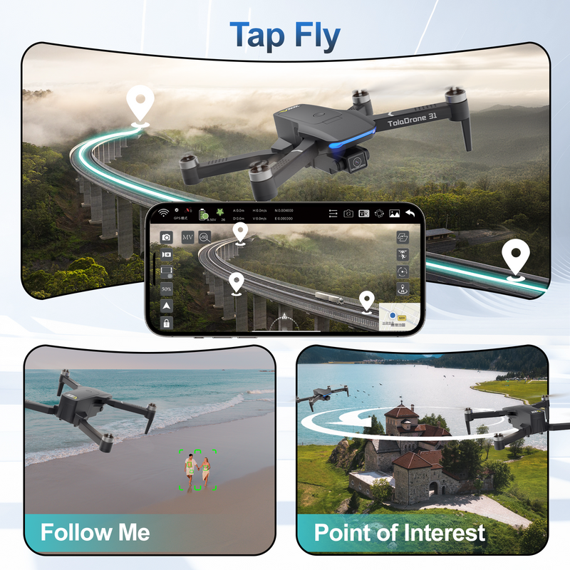Toladrone TD31 GPS Drone with Camera 4K GPS Professional Drone with A le idea